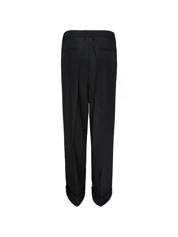 MELITTA BAUMEISTER Pleated Turn-up Trousers