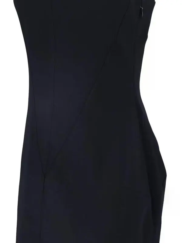Givenchy Sliced Square-neck Spaghetti-strap Mini Dress - Black
