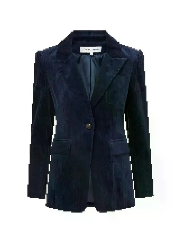 Veronica Beard Livvy Corduroy Dickey Jacket - Blue
