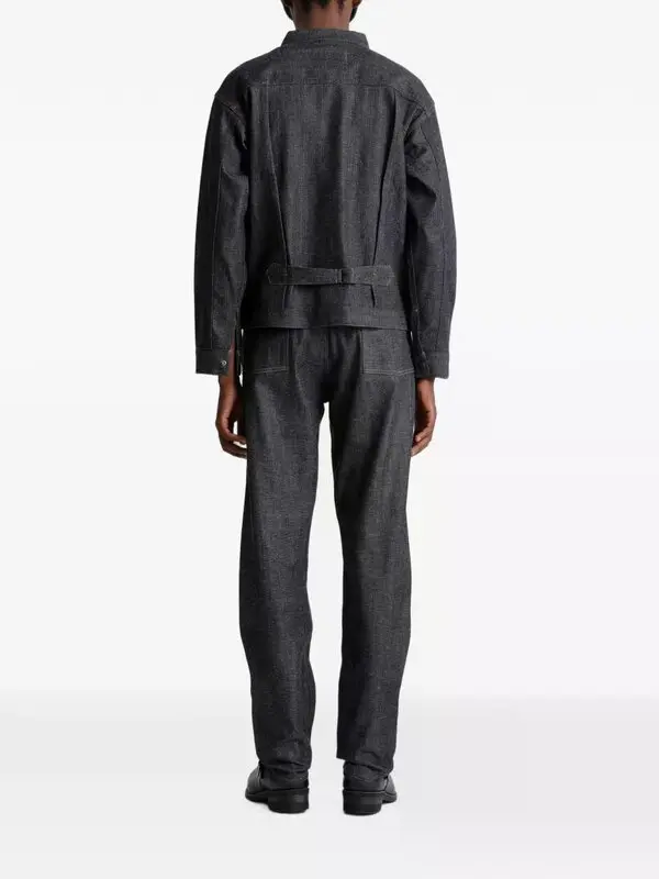 TAIGA TAKAHASHI Pleated Cinch-back Denim Jacket