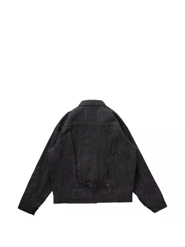 TAIGA TAKAHASHI Pleated Cinch-back Denim Jacket