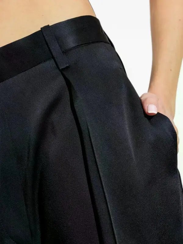 Victoria Beckham Cecilia Satin Pleated Trousers