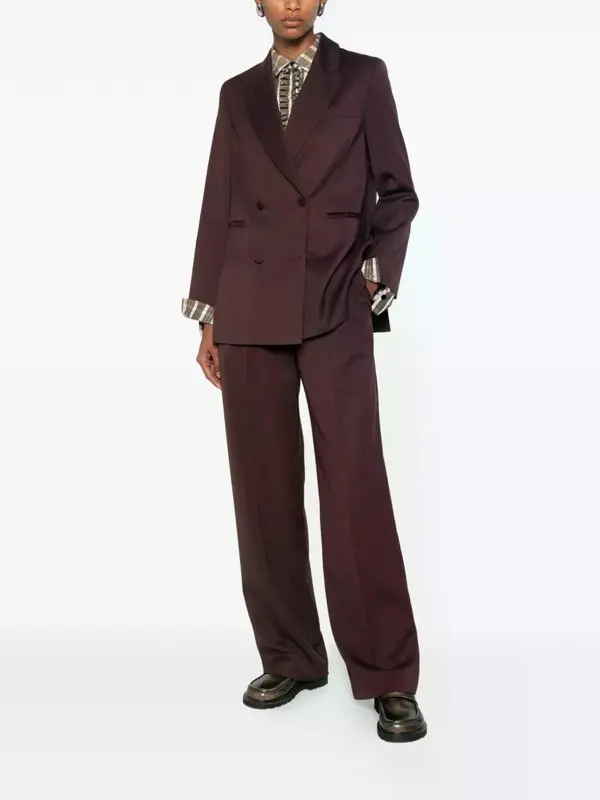 FORTE_FORTE Pleated Wide-leg Trousers