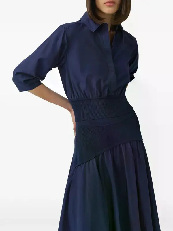 Simkhai Stiles Ribbed-waist Shirt - Blue