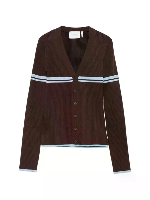 Axel Arigato Fleur Ribbed Cardigan - Brown