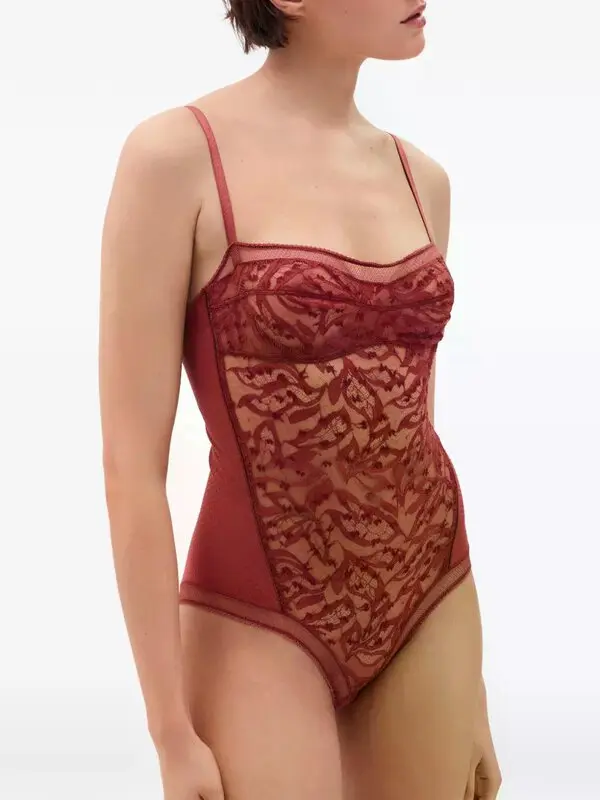 ERES Porte-bonheur Lace-panelled Bodysuit
