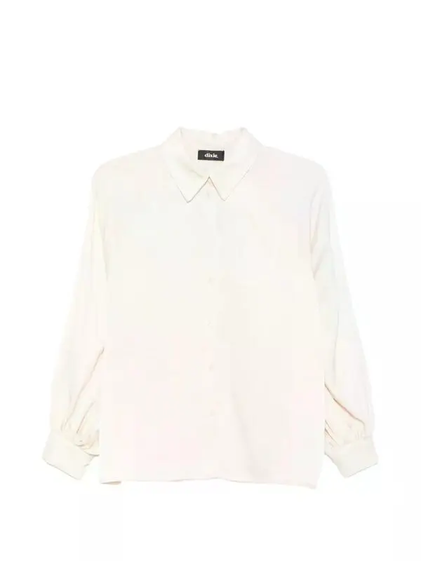 Dixie Raglan-sleeve Shirt With Slub Texture - Neutrals