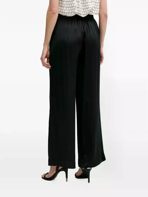 OUI Satin-finish Wide-leg Palazzo Trousers