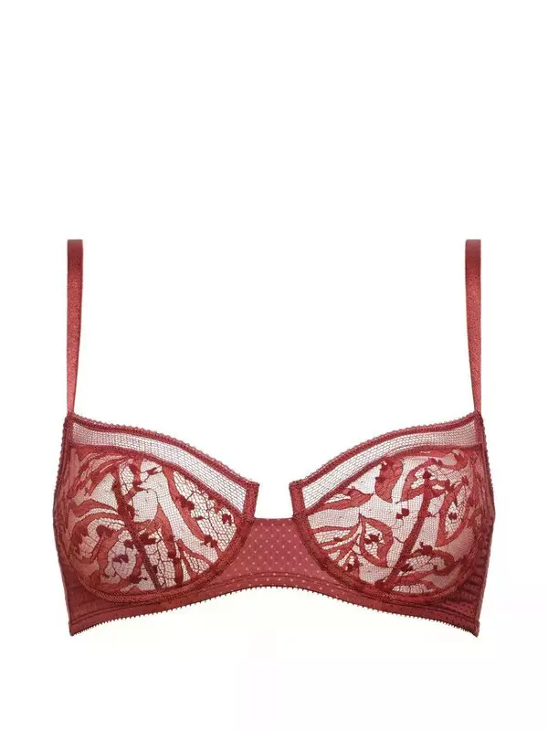 ERES Pampille Lace-embroidered Bra - Red