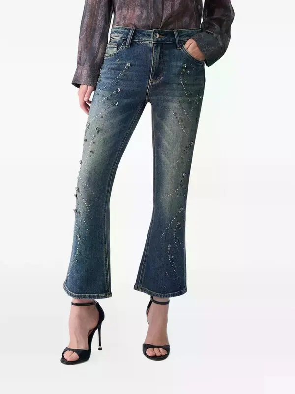 Liu Jo Bootcut Jeans With Rhinestones