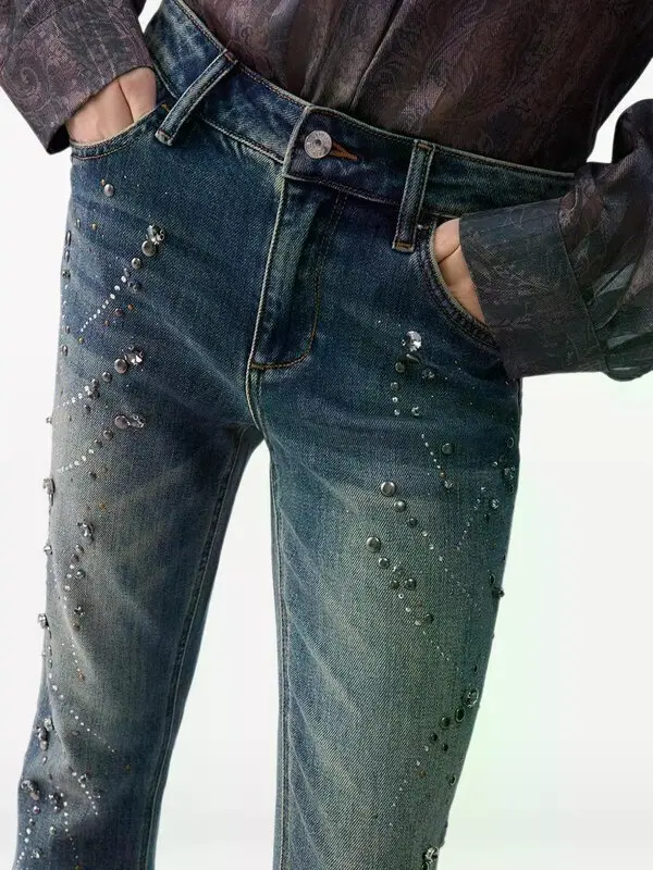 Liu Jo Bootcut Jeans With Rhinestones