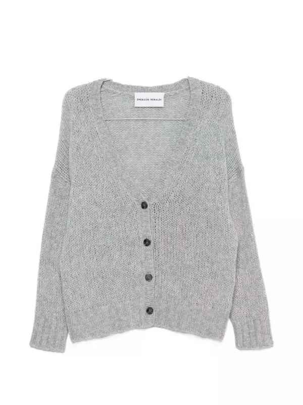 EMERSON RENALDI Mélange-effect V-neck Cardigan
