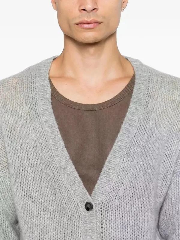 EMERSON RENALDI Mélange-effect V-neck Cardigan