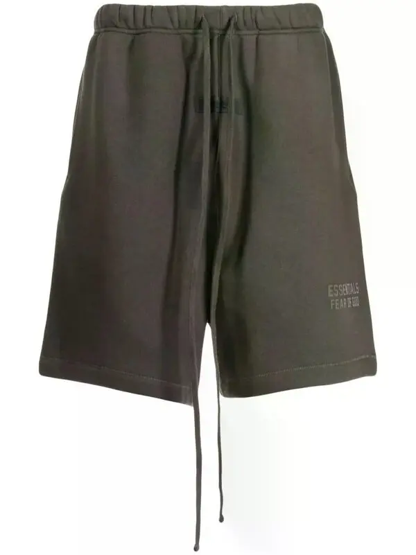 Fear Of God Logo-patch Track Shorts - Black