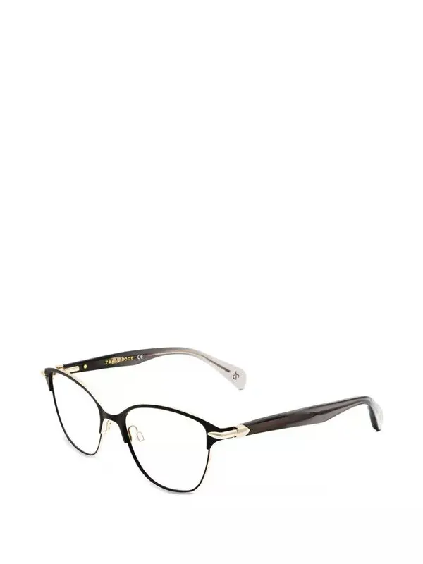 Rag & Bone Geometric Frame Eyeglasses - Black