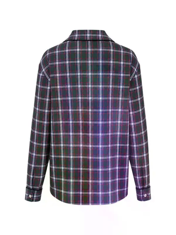N°21 Lace-panel Tartan Shirt