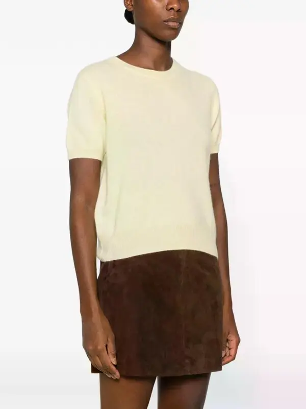 IVORY PARIS Fine Knit Short-sleeve Sweater