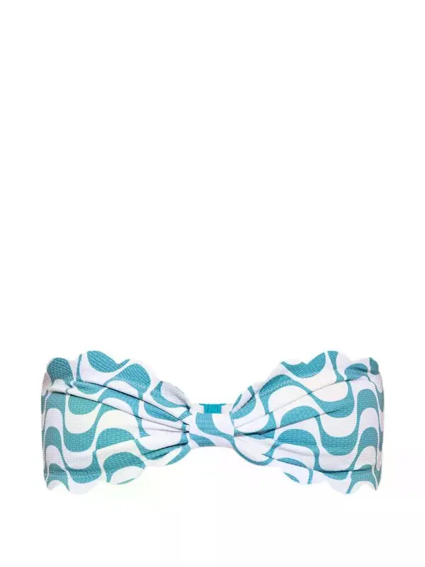 Marysia Antibes Wave-print Bikini Top - Blue