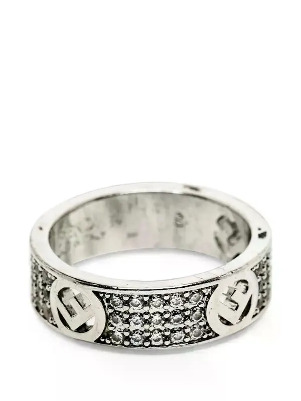 Fendi F Is Crystal-embellished Pavé Ring