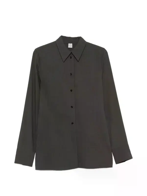 TOTEME Washed Wool Shirt - Black