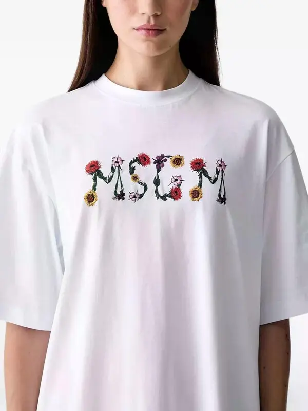 MSGM Embroidered Mini Dress