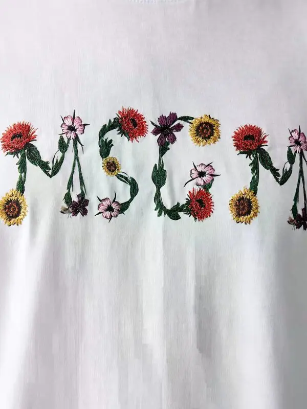 MSGM Embroidered Mini Dress