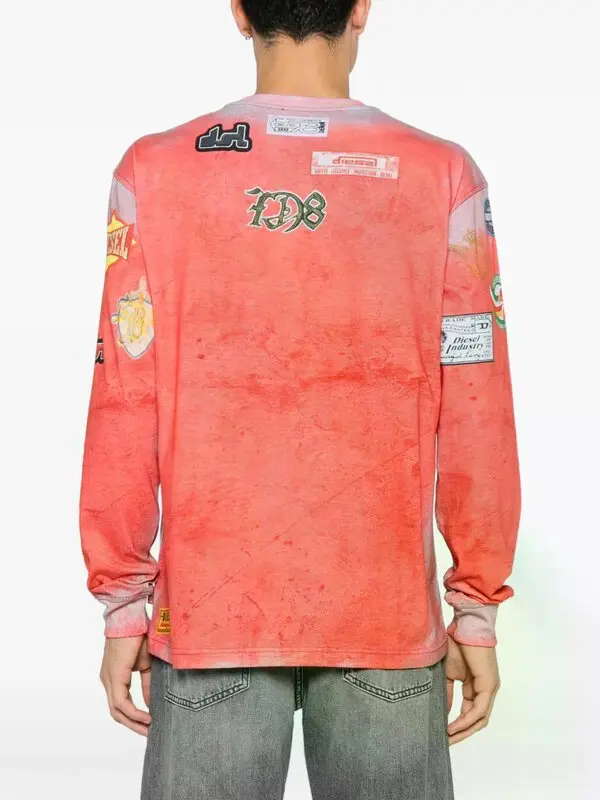 DIESEL® Graphic-print Long-sleeved T-shirt