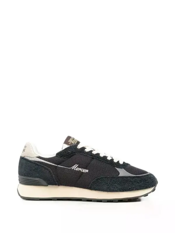 THE MERCER BRAND The Re-racer Logo-embroidered Panelled Sneakers - Blue