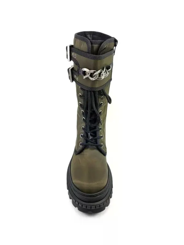 MADISON MAISON Chain-detail Buckled Combat Boots