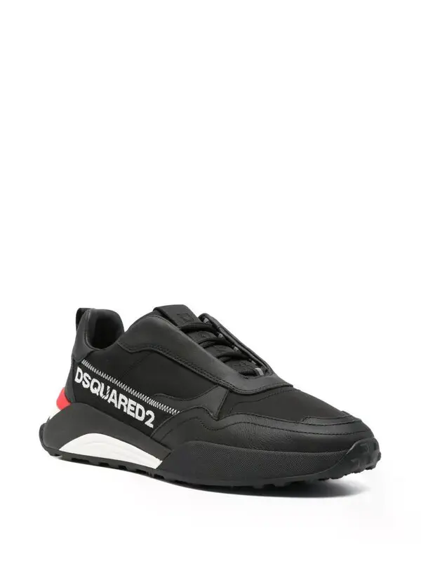 Dsquared2 Panelled Logo Detail Sneakers - Black