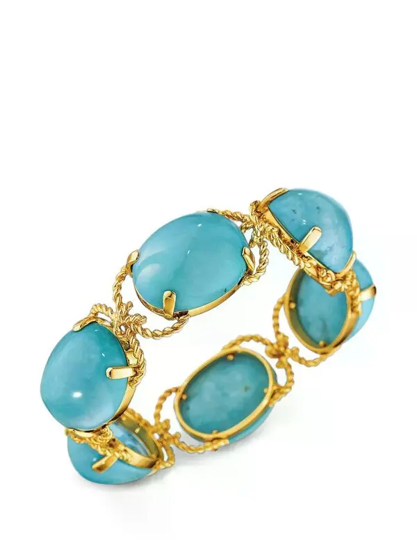 Verdura 18k Yellow Turquoise Bracelet