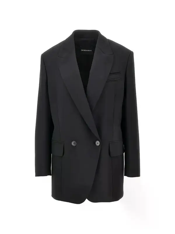 Emporio Armani Double-breasted Blazer - Black