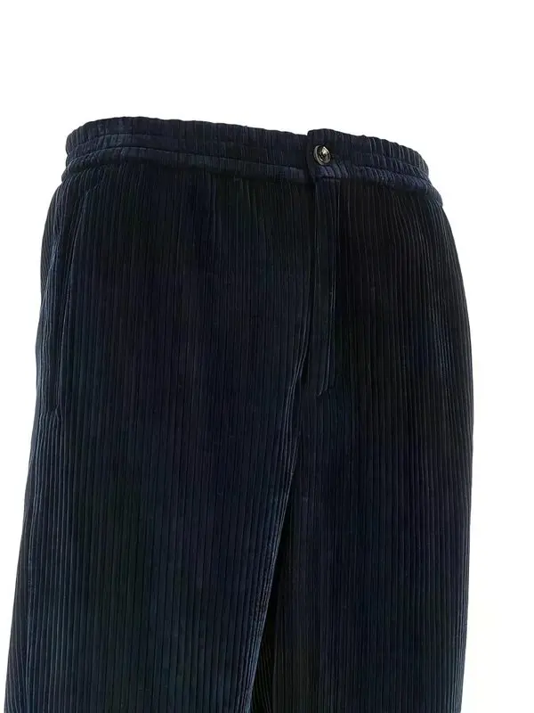 Emporio Armani Ribbed Velvet Effect Trousers