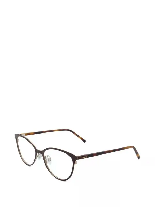 Dkny Tortoiseshell Effect Cat Eye Eyeglasses - Brown
