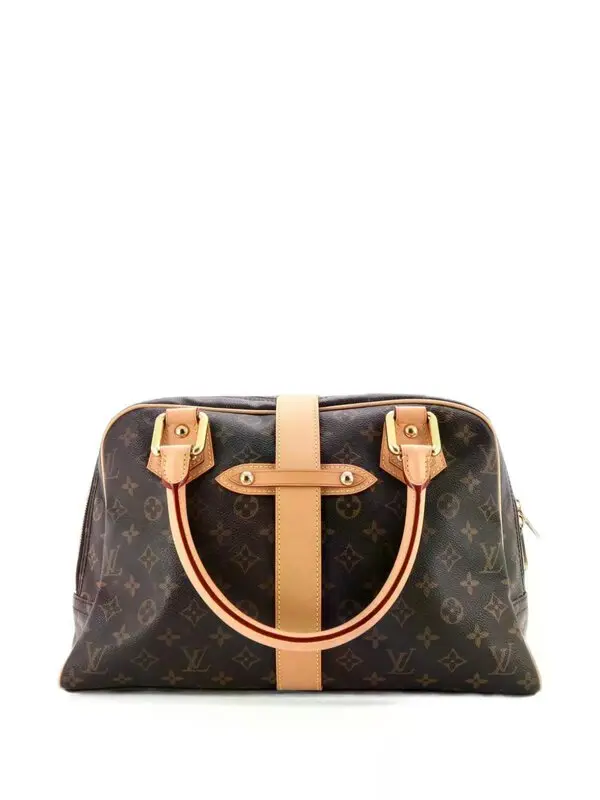 LOUIS VUITTON Manhattan Handbag Monogram Canvas Gm Satchel