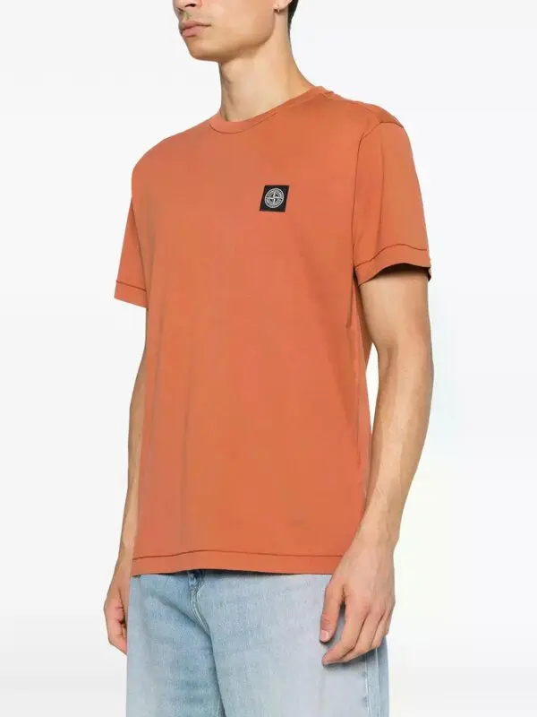 Stone Island Logo-patch T-shirt - Orange