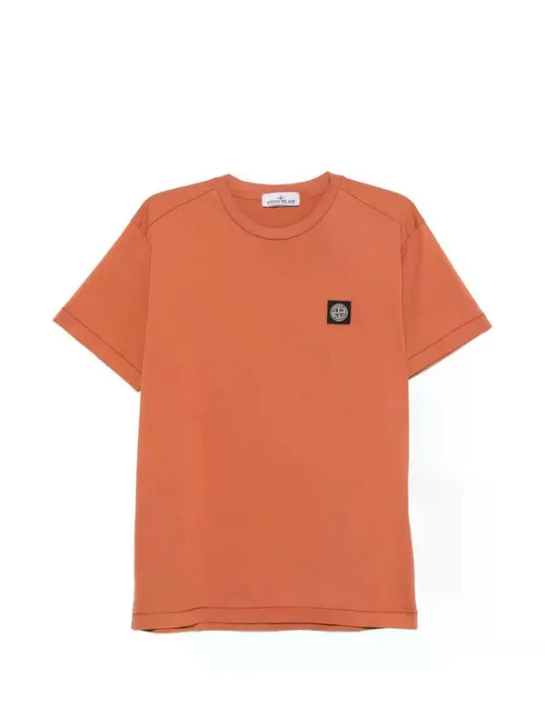 Stone Island Logo-patch T-shirt - Orange