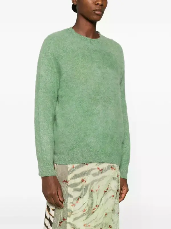 IVORY PARIS Cala Crew-neck Knitted Sweater - Green