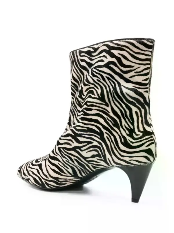 Isabel Marant Étoile Zebra-print Pony Hair Ankle Boots