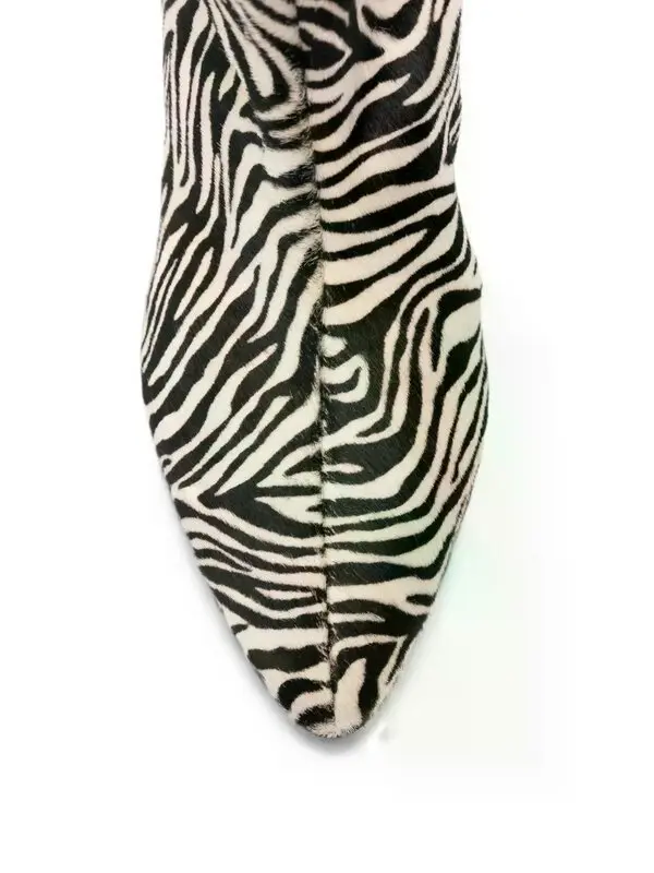 Isabel Marant Étoile Zebra-print Pony Hair Ankle Boots