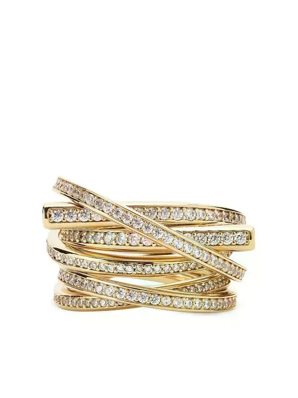 FERRAGAMO Gancini Crystal Embellished Ring