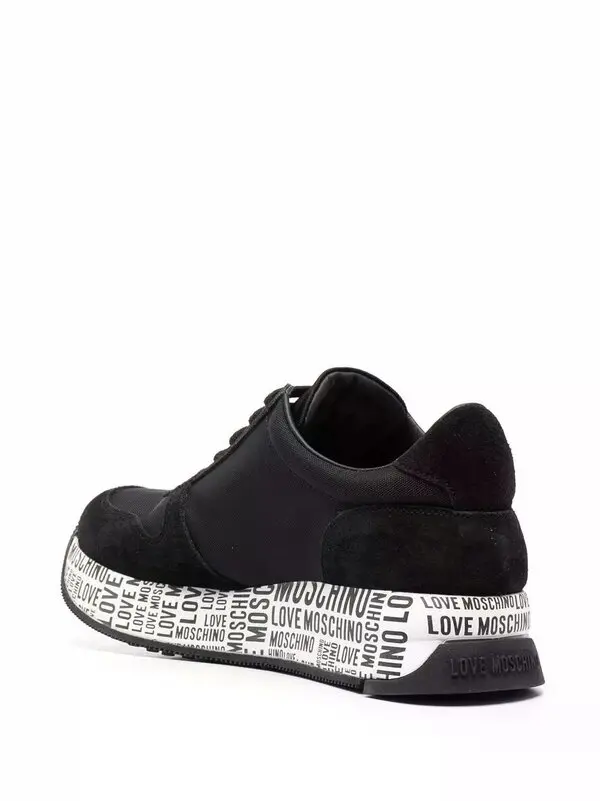 Moschino Heart-motif Suede-panel Sneakers