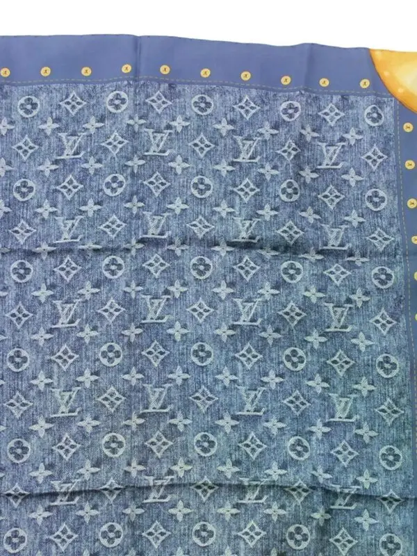 LOUIS VUITTON 2020-2026 Monogram Denim Silk Scarf Scarves