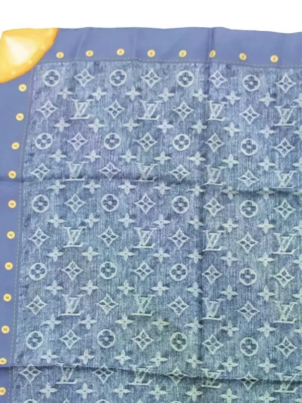 LOUIS VUITTON 2020-2026 Monogram Denim Silk Scarf Scarves
