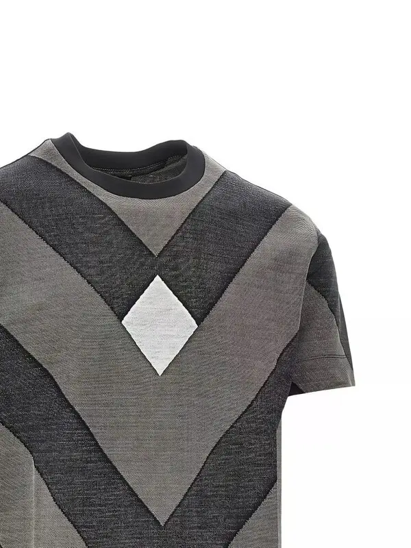 Emporio Armani Jacquard-knit Chevron T-shirt