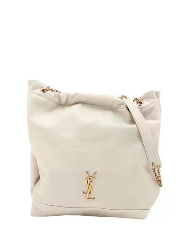 Saint Laurent Quilted Lambskin Jamie Pochette Tote Bag - Neutrals