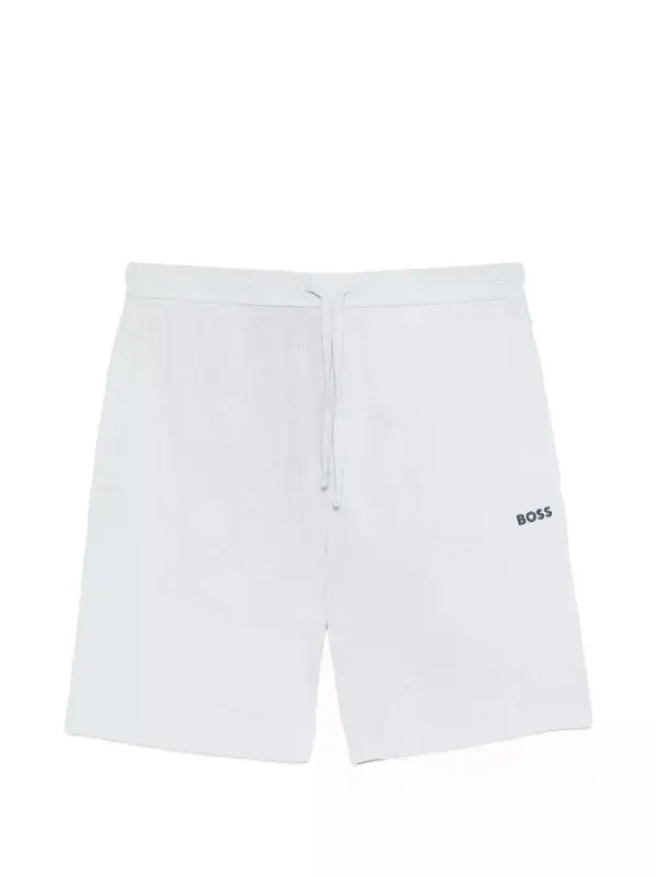 BOSS Logo-embroidered Shorts - Blue