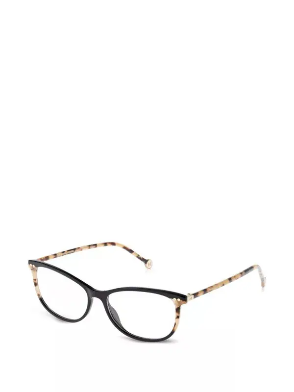 Carolina Herrera Tortoiseshell Rectangle-frame Eyeglasses - Black
