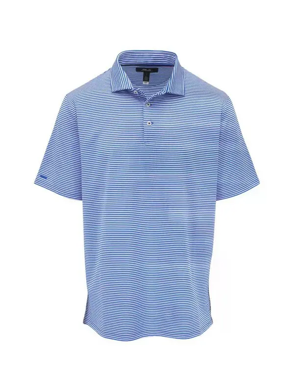 Rlx Ralph Lauren Striped Jersey Polo Shirt - Blue