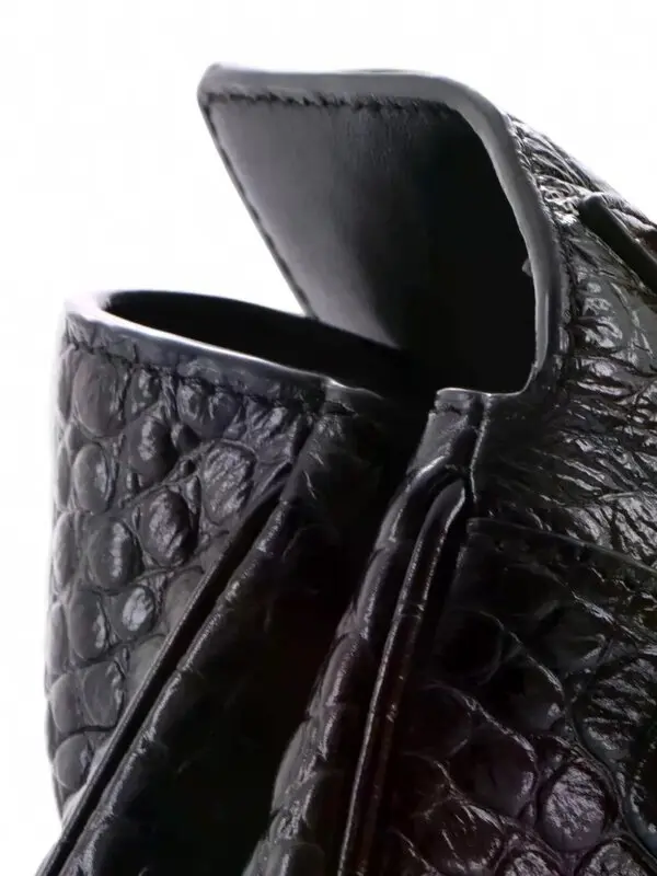 Balenciaga Rodeo Crocodile Embossed Leather Mini Shoulder Bag